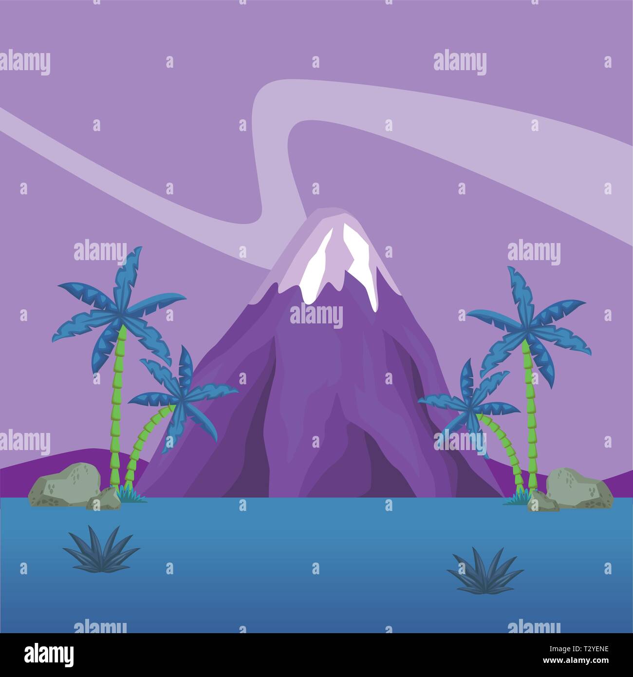 Vulcano island volcano Stock Vector Images - Alamy