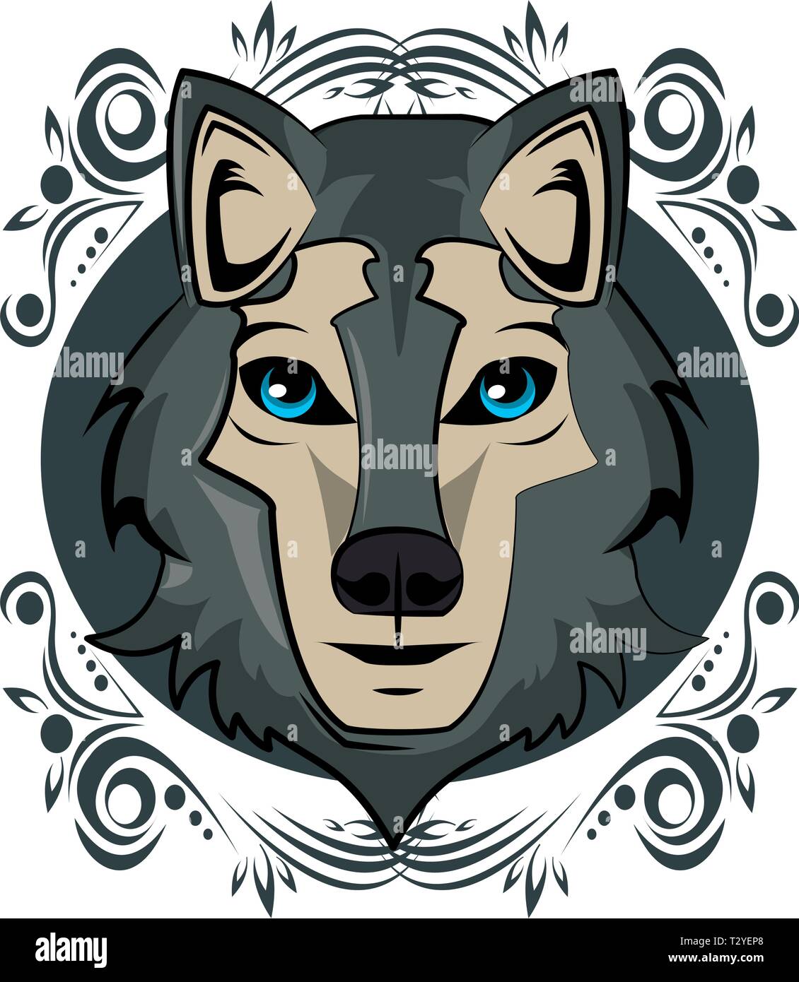 Wolf face cool sketch Stock Vector Image & Art - Alamy