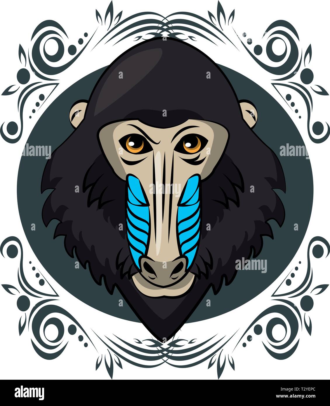 Mandrill drawing Cut Out Stock Images & Pictures - Alamy