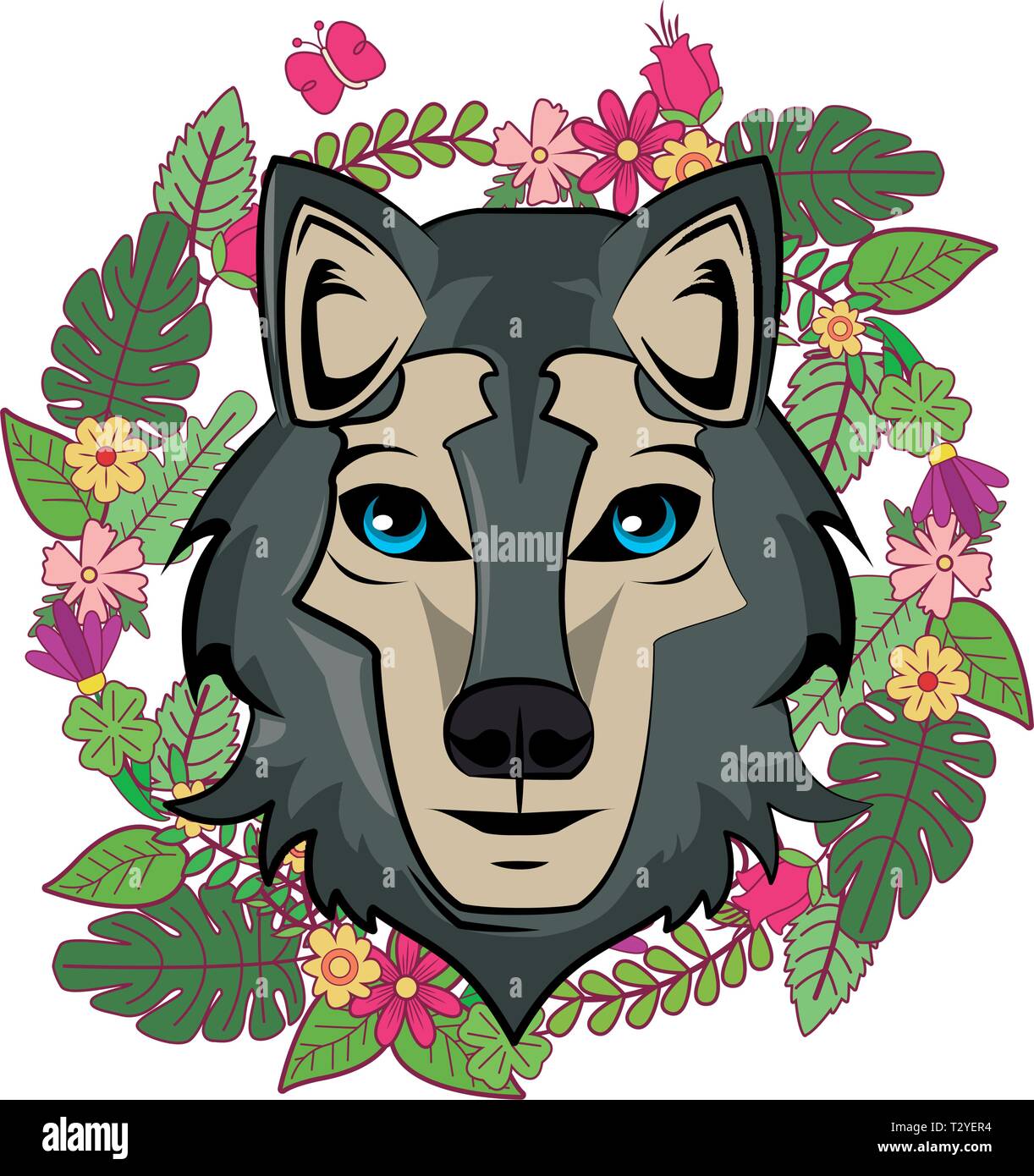Wolf face cool sketch Stock Vector Image & Art - Alamy