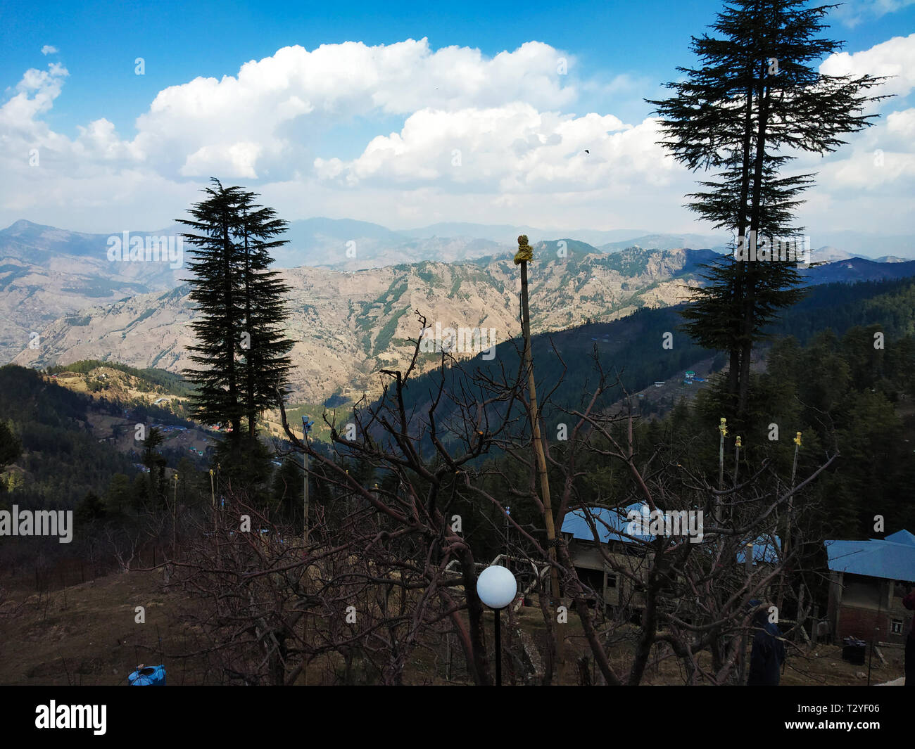 landscape nature with mountain tree and cloud sky Stock Photo - Alamy