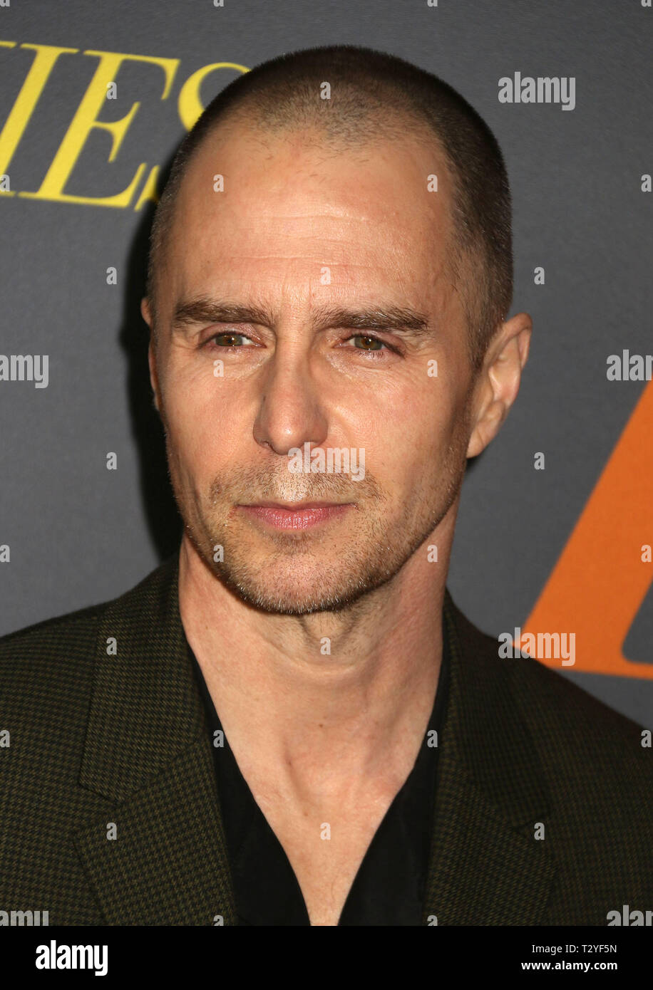 April 4, 2019 - New York City, New York, U.S. - Actors SAM ROCKWELL ...