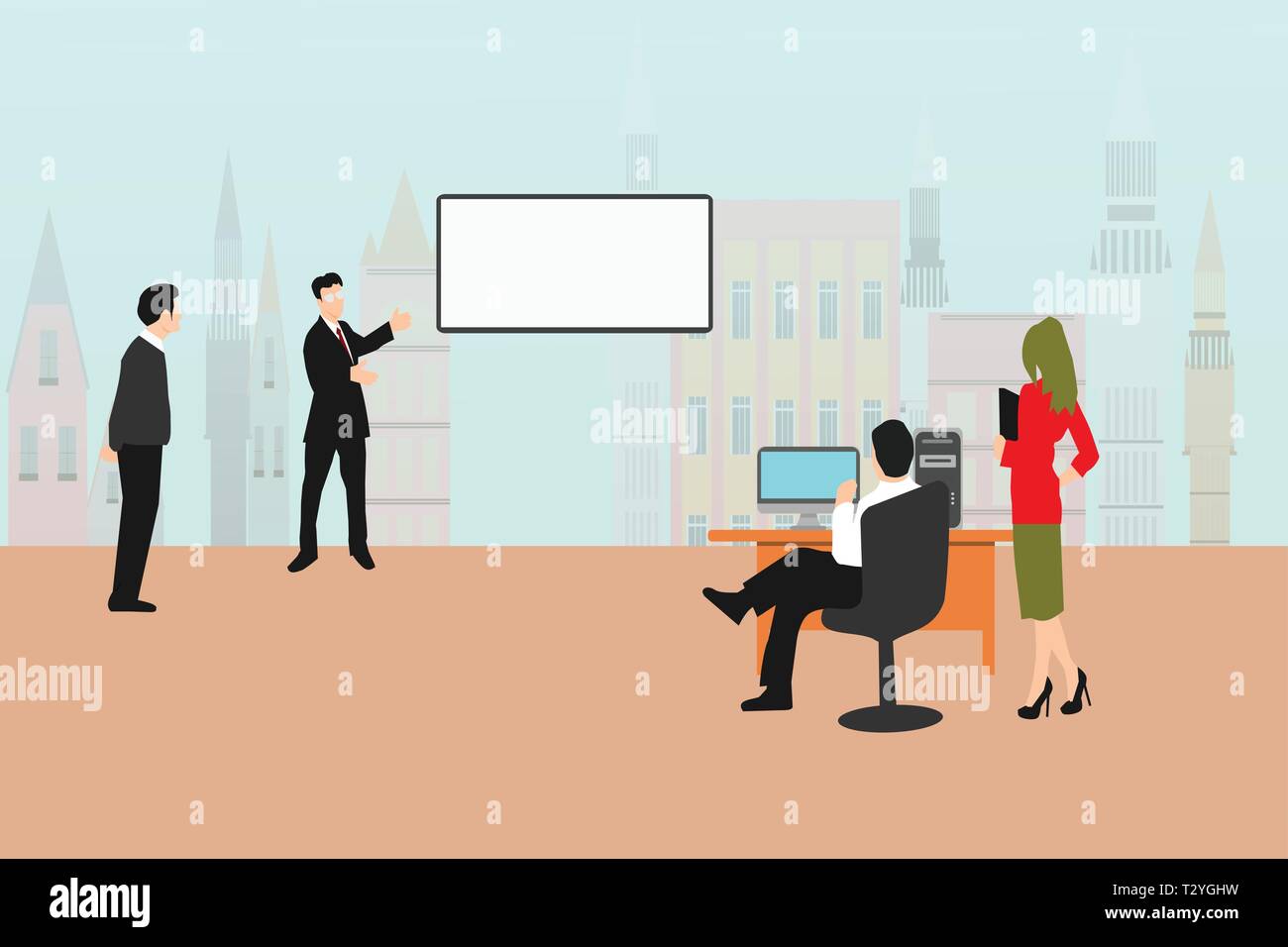 Two business are offering business to customers by monitor,building ...