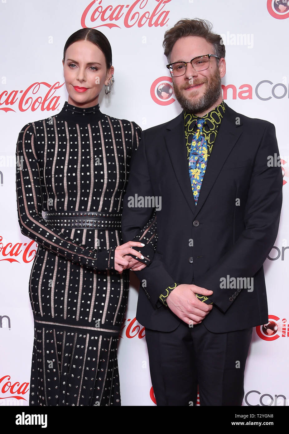 April 4, 2019 - Las Vegas, Nevada, U.S. - CHARLIZE THERON and SETH ...