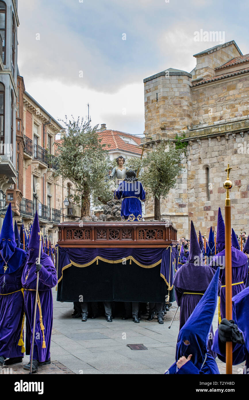 Zamora, Spain; March 2018: Holy Thursday procession of the ...
