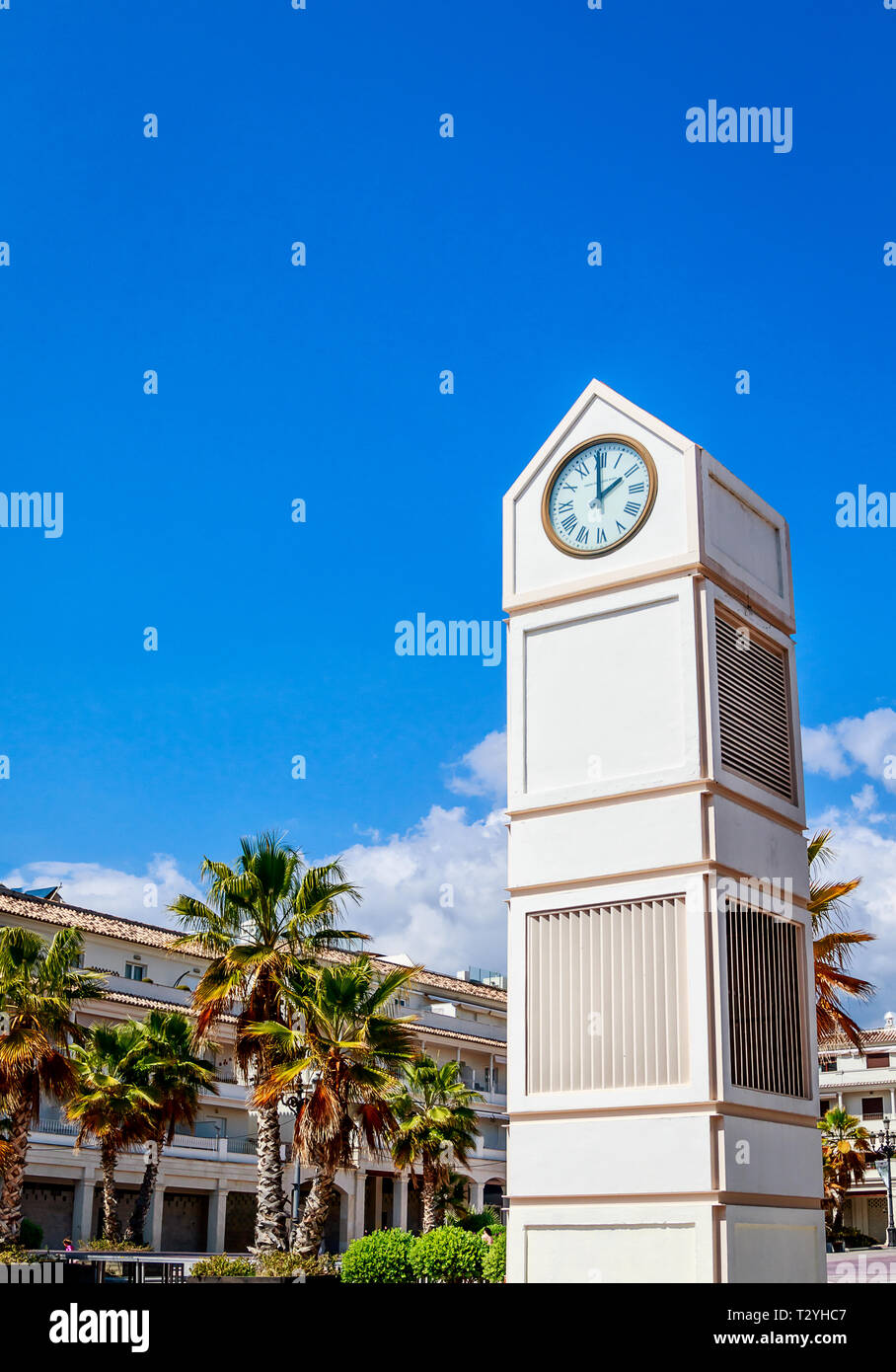 Nerja, Malaga region, Costa del Sol, Spain - Plaza de Espana, is a ...