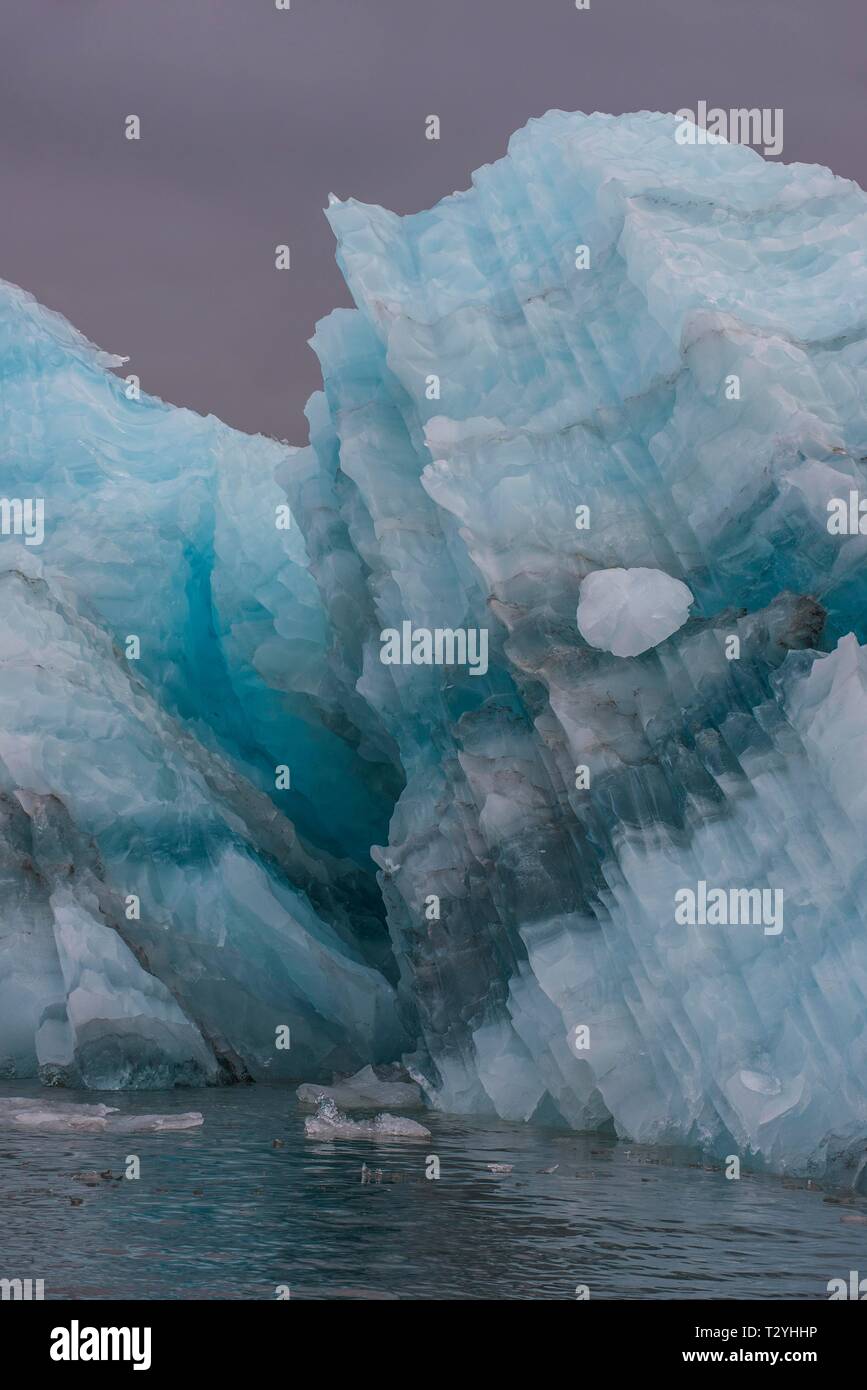 Drifting glacier ice, Hornsund, Arctic, Svalbard, Norway Stock Photo ...