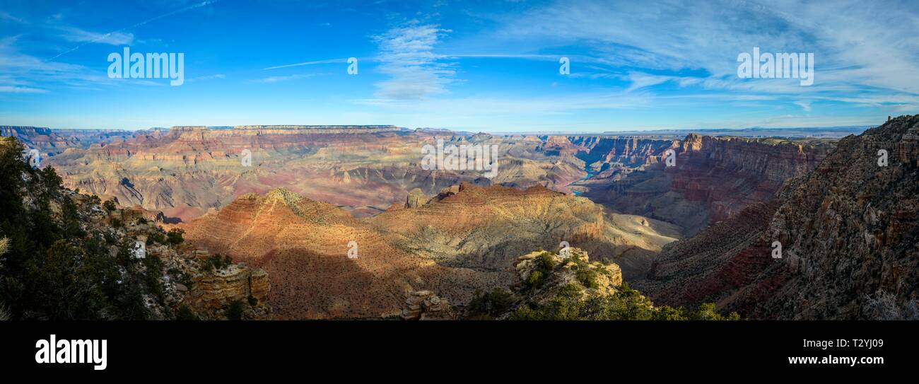 Canyon landscape, gorge of the Grand Canyon, eroded rocky landscape ...