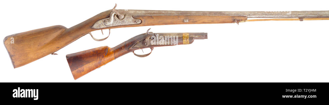 Civil long arms, flintlock and caplock, caplock shotgun, German, 19th ...