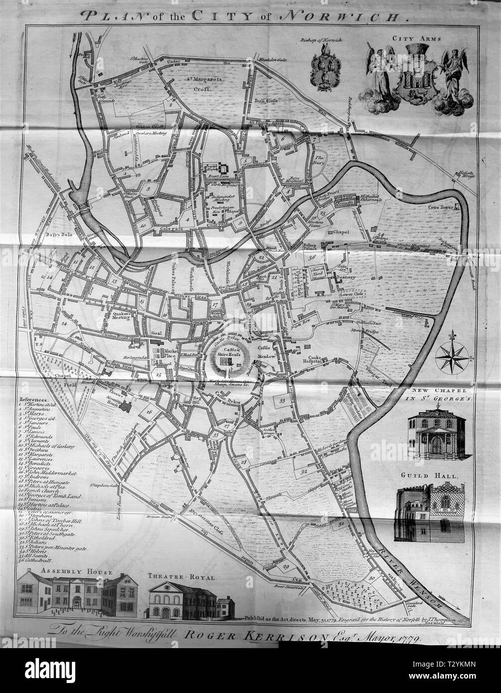Map Of Norwich High Resolution Stock Photography and Images - Alamy