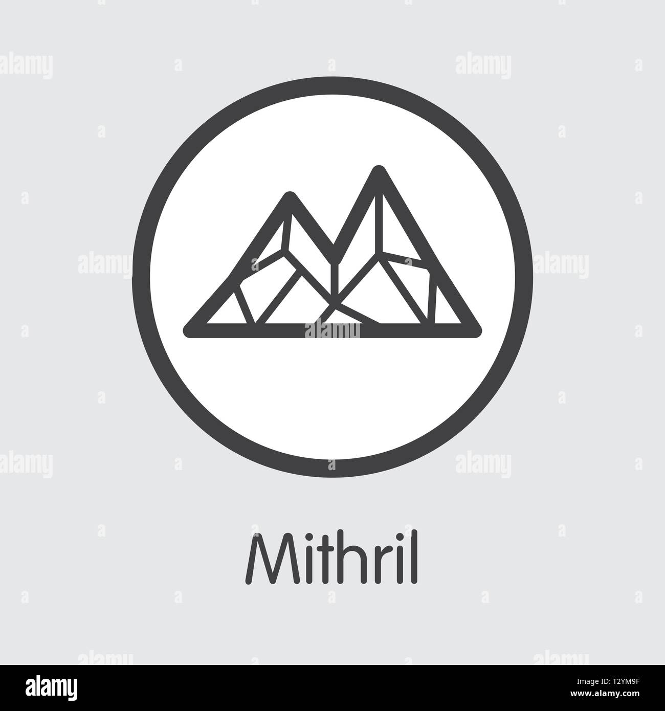 MITH - Mithril. The Logo of Crypto Coins or Market Emblem Stock Vector ...