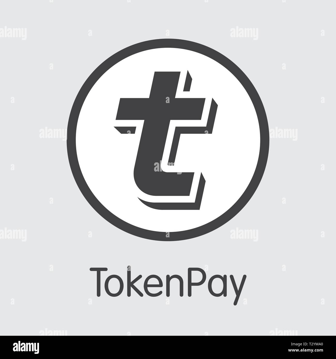 TPAY - Tokenpay. The Logo of Virtual Momey or Market Emblem Stock ...