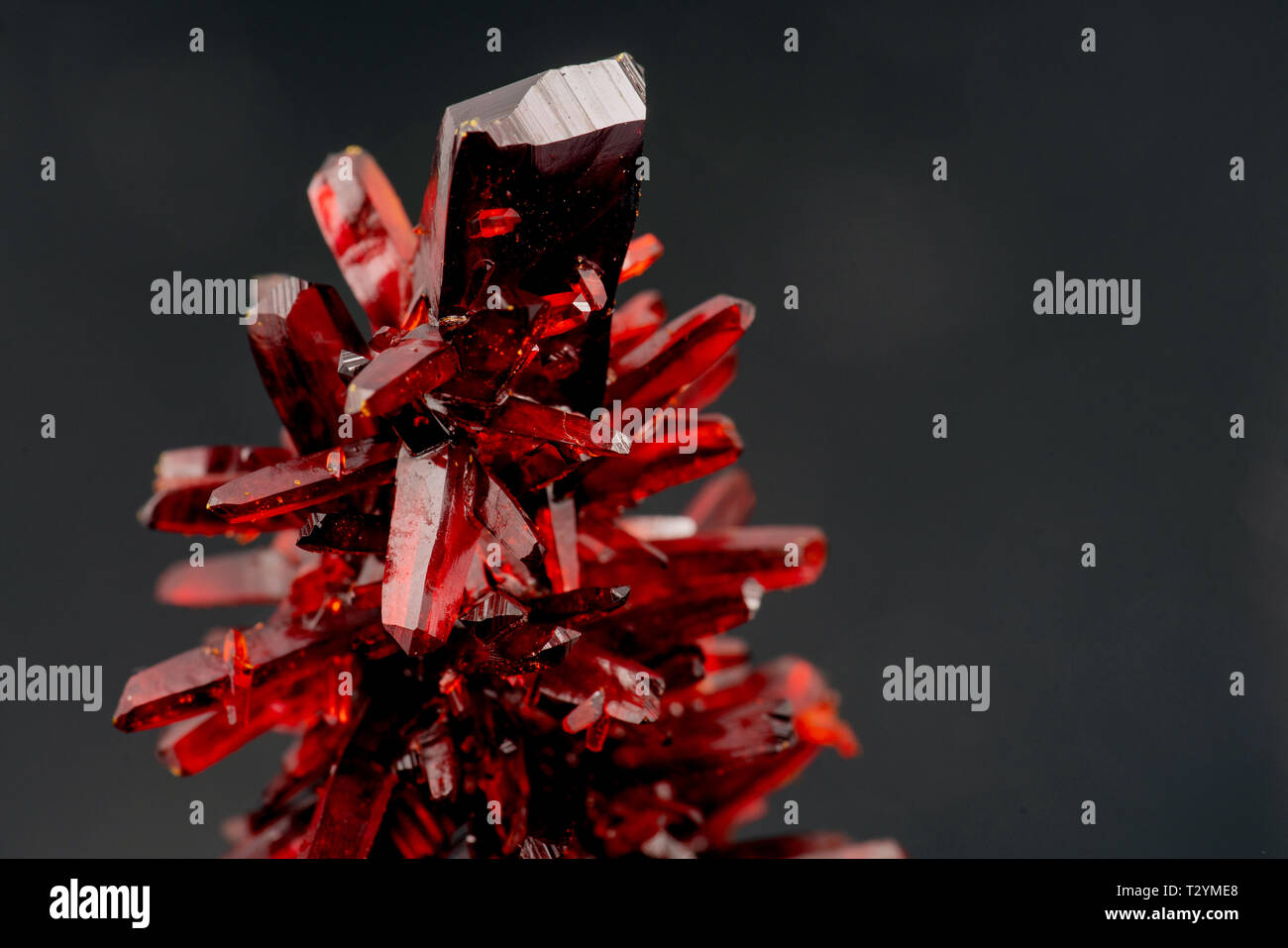 Red crystal. Natural mineral Stock Photo - Alamy