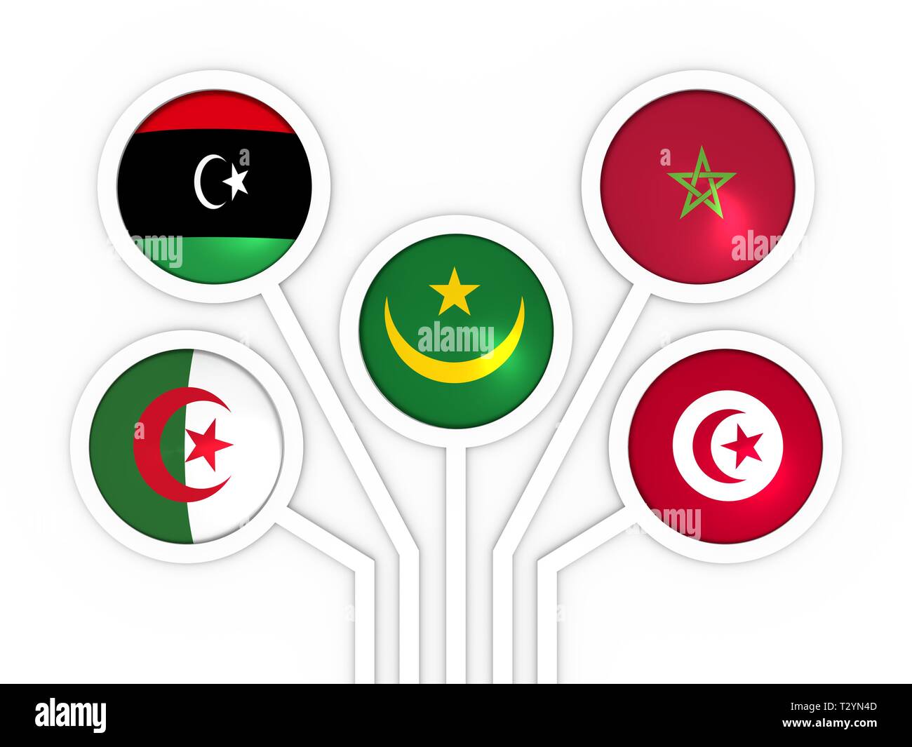 Arab maghreb union flag hi-res stock photography and images - Alamy