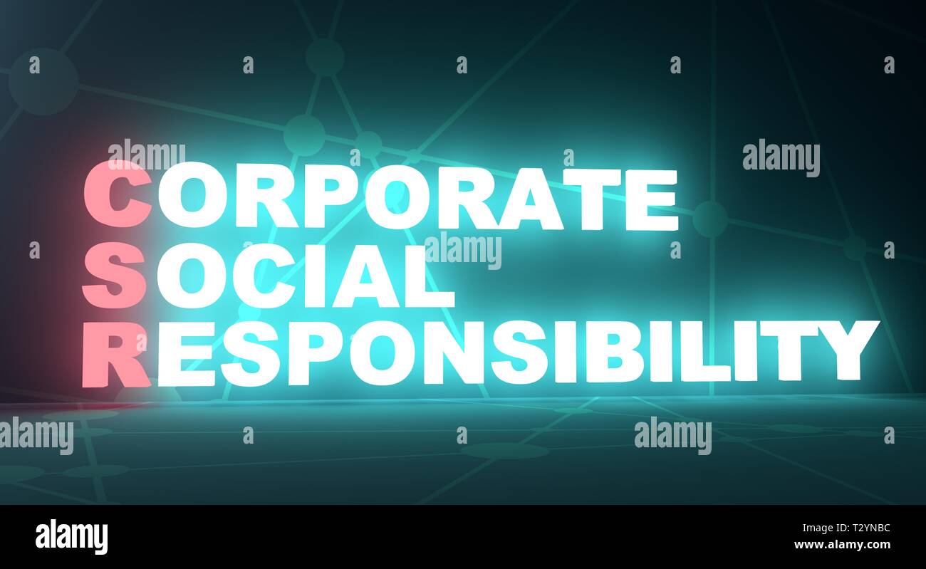 Acronym CSR - Corporate social responsibility. Business conceptual ...