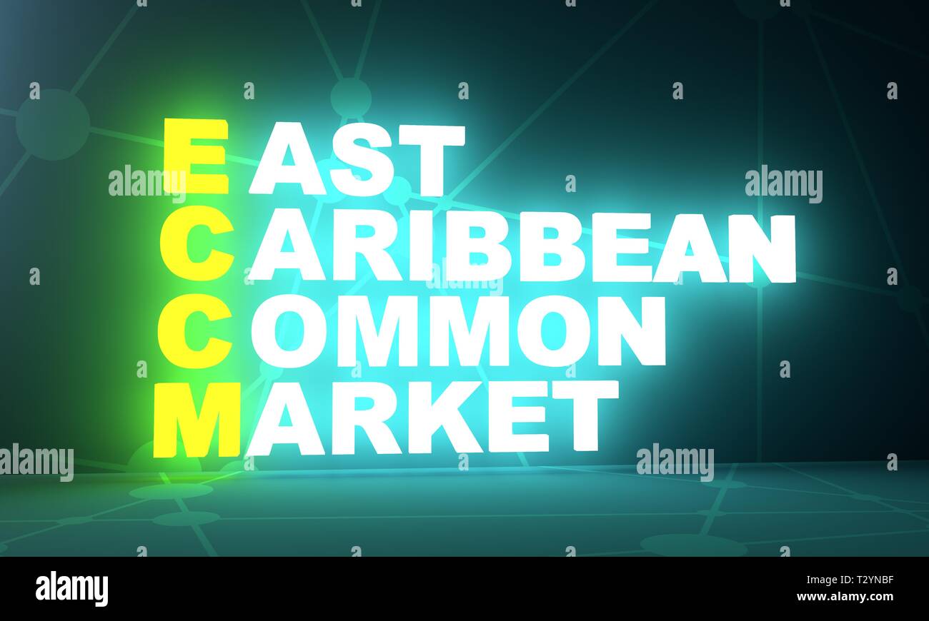 Acronym ECCM - East Caribbean Common Market. Business conceptual image ...