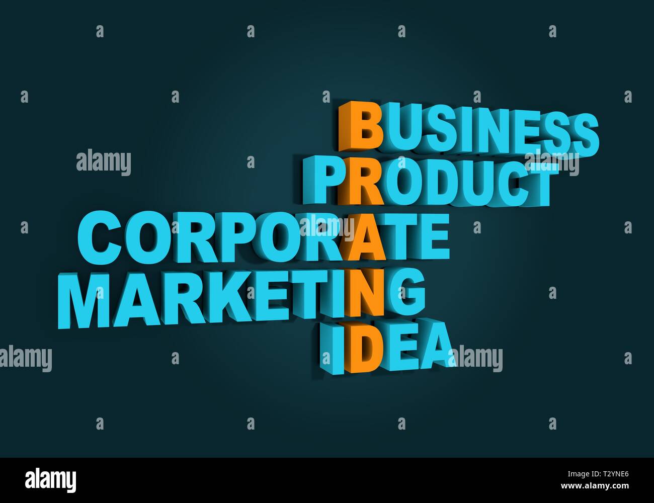 Acronym Brand. 3D rendering. Business concept illustration Stock Photo ...