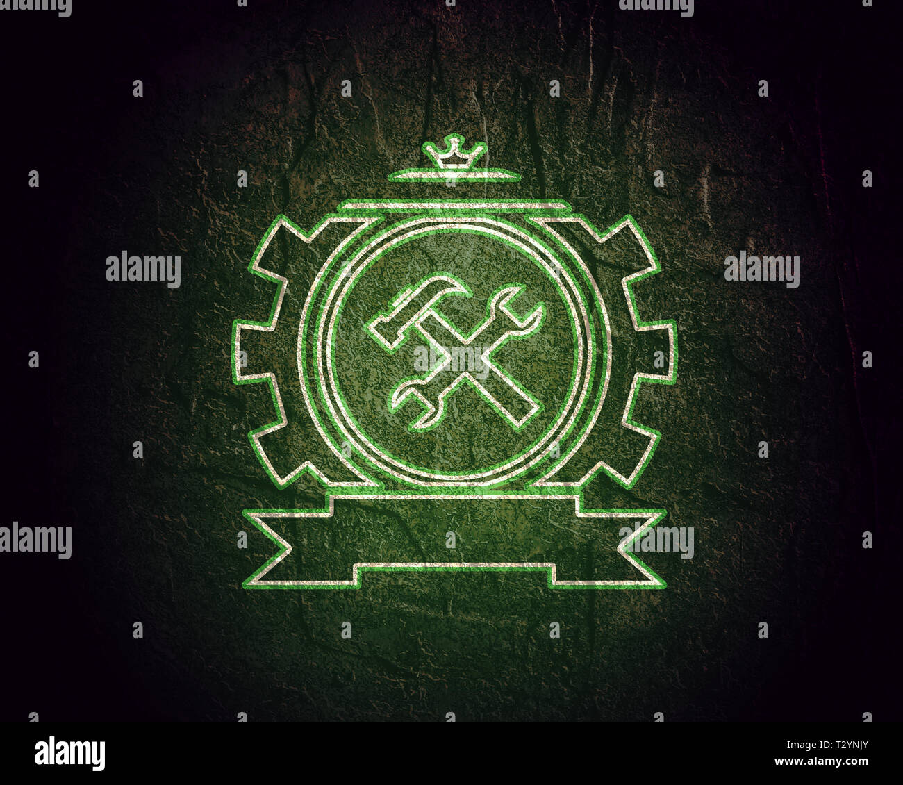 Industrial emblem and design element. Service and repair Stock Photo ...