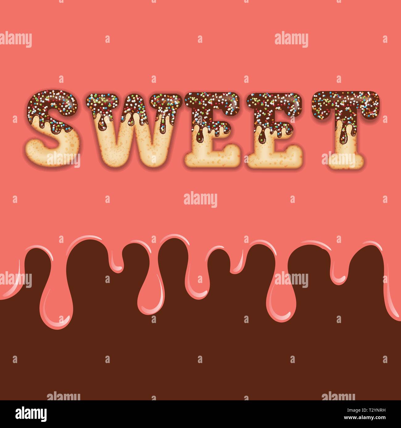 The Word Sweet In Bubble Letters