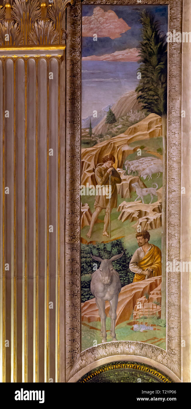 The donkey, representing the New Testament, Fresco cycle, The ...