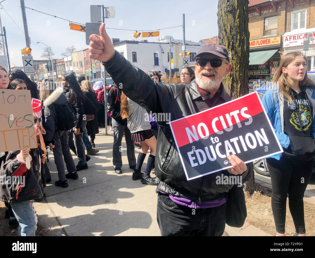 TORONTO, ONTARIO, CANADA - APRIL 5, 2019: STUDENTS AND TEACHERS AT HIGH ...