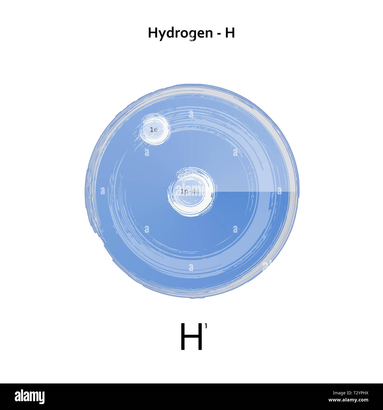 Hydrogen chemical element atomic structure illustration backdrop Stock ...