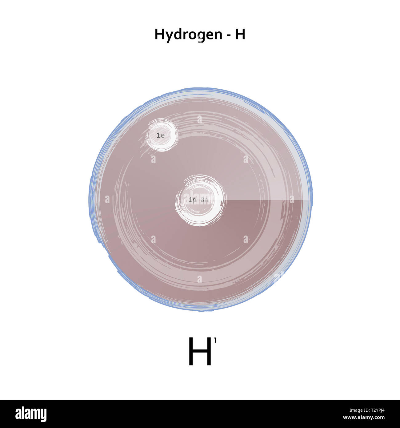 Hydrogen chemical element atomic structure illustration backdrop Stock ...