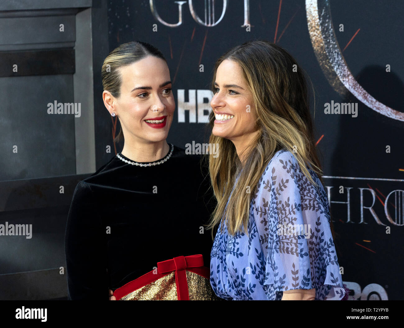 Sarah Paulson and Amanda Peet attend HBO Game of Thrones final season ...