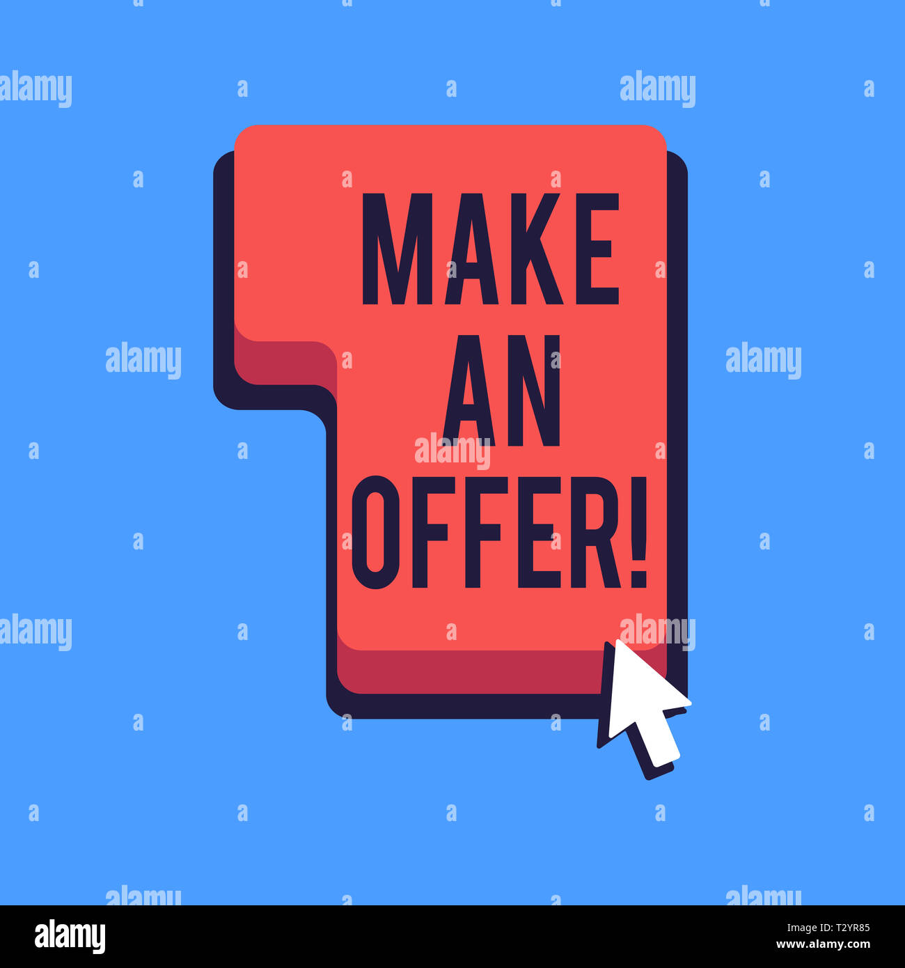 Writing note showing Make An Offer. Business concept for one will pay ...
