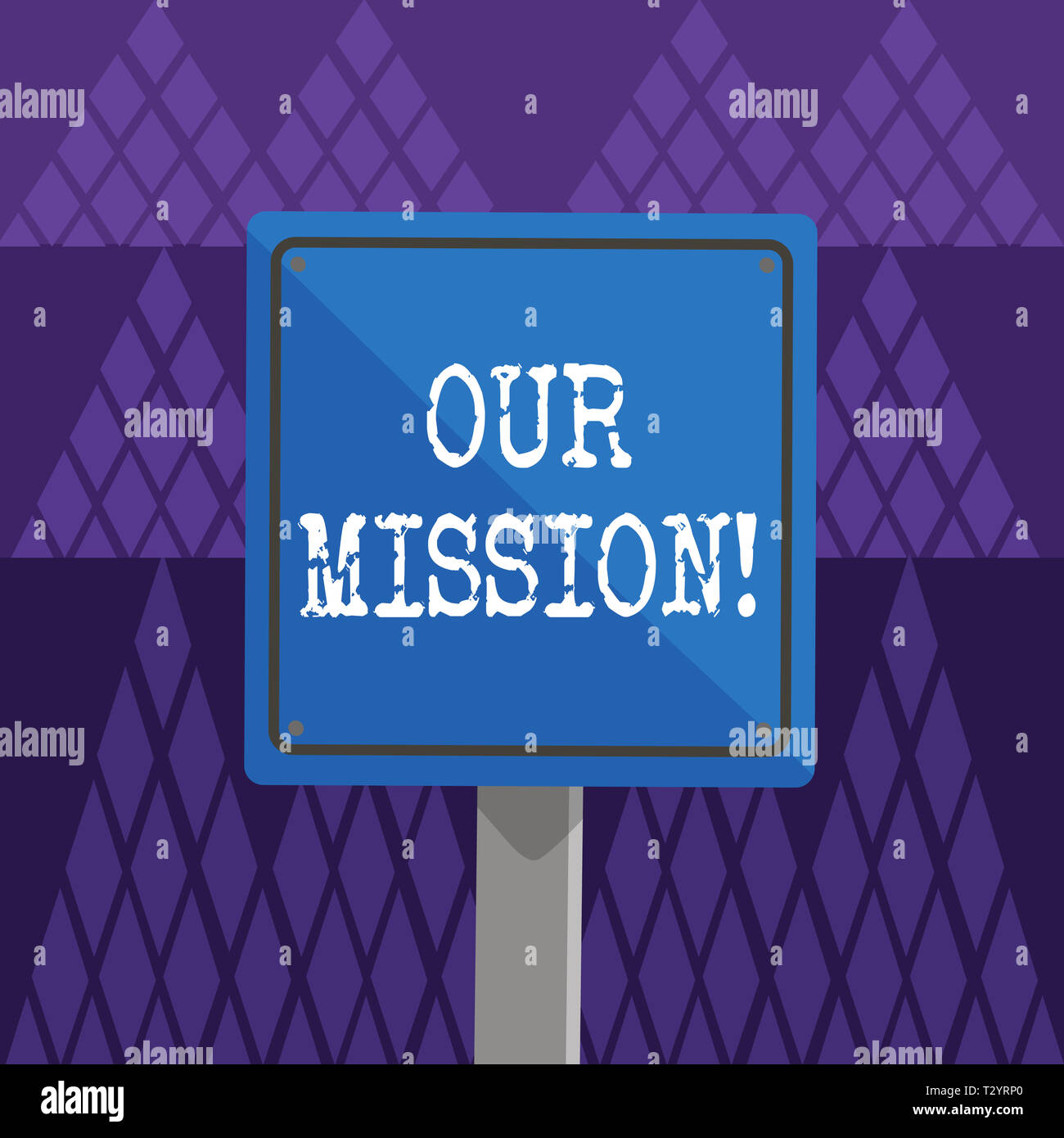 Conceptual hand writing showing Our Mission. Concept meaning serves as ...