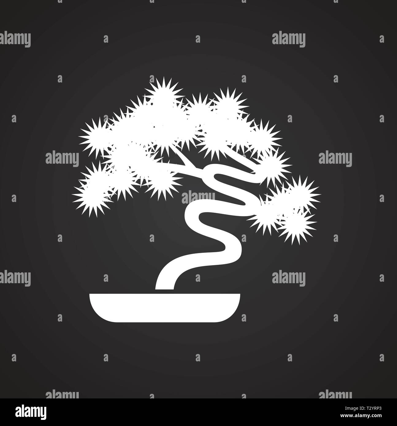 Bonsai icon on background for graphic and web design. Simple vector ...
