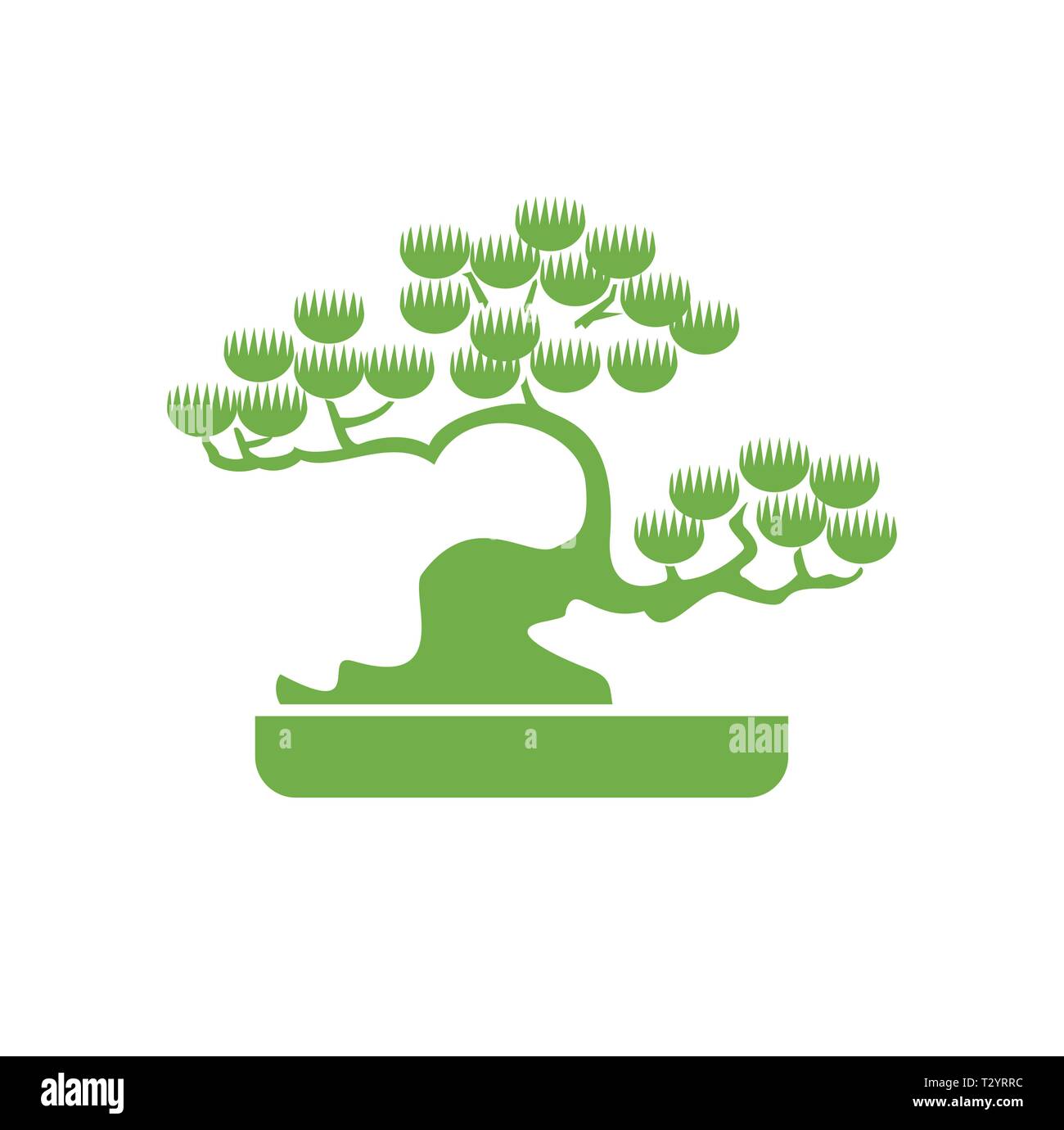 Bonsai icon on background for graphic and web design. Simple vector ...