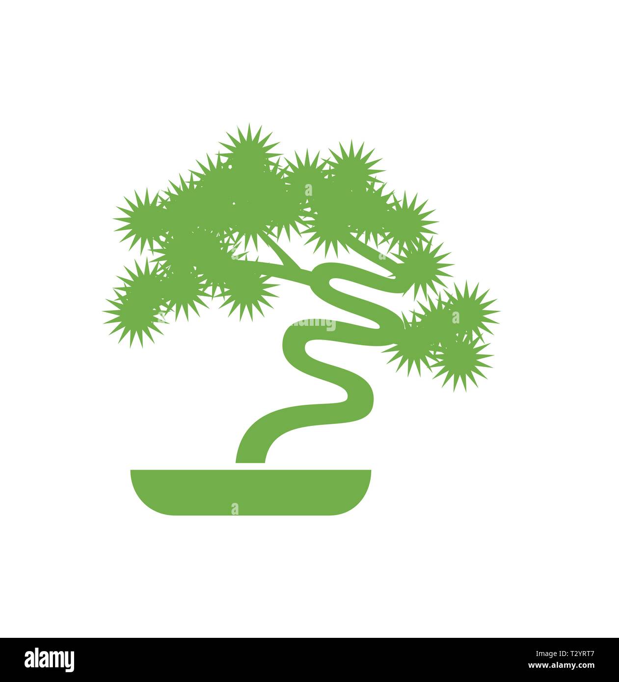 Bonsai icon on background for graphic and web design. Simple vector ...