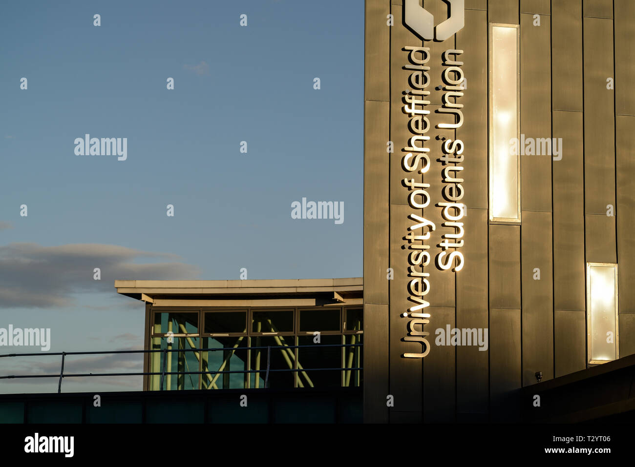University of Sheffield Student Union building and sign Stock Photo - Alamy