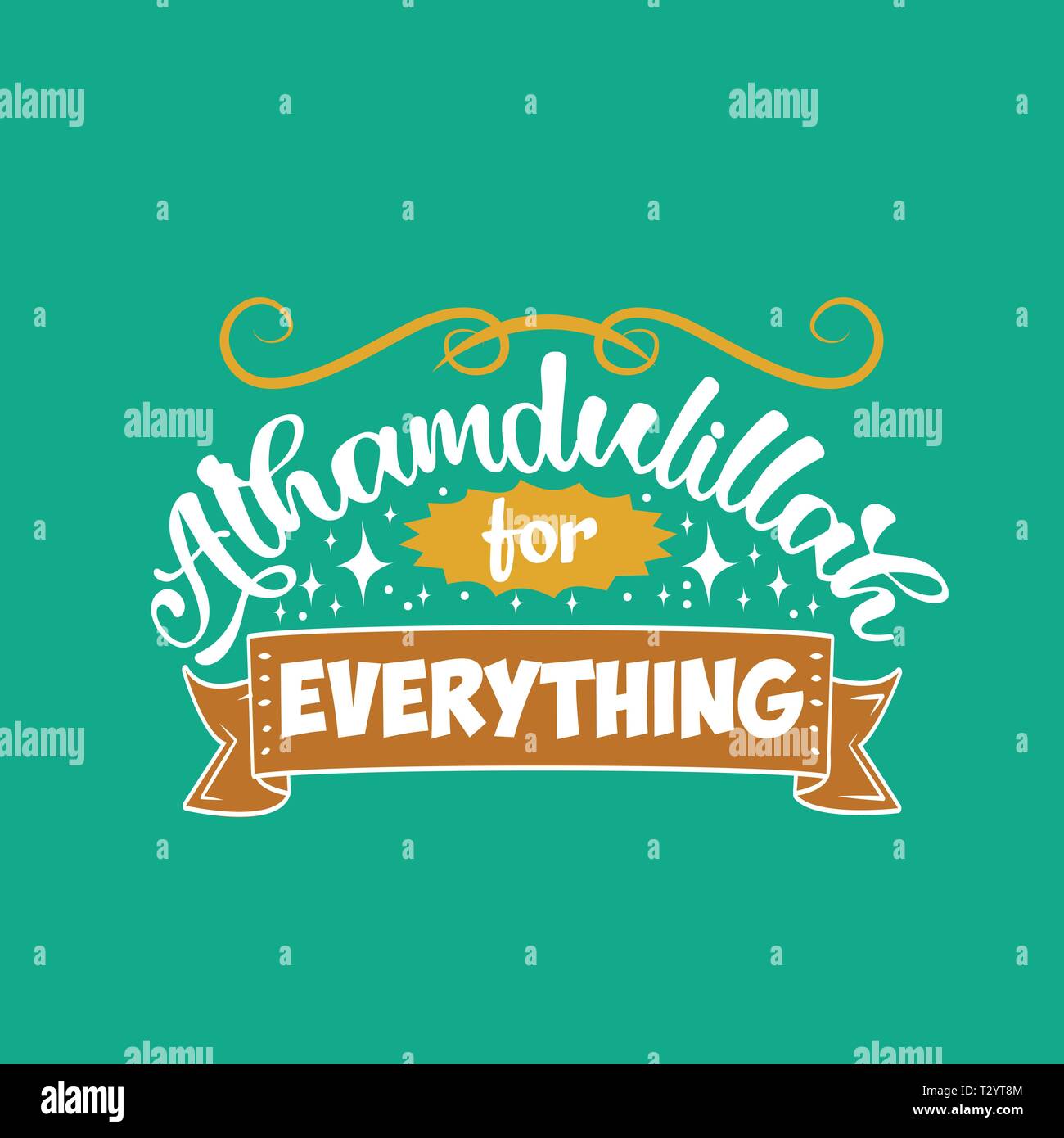 Muslim Quote and saying. Thank You for Everything Stock Vector Image ...