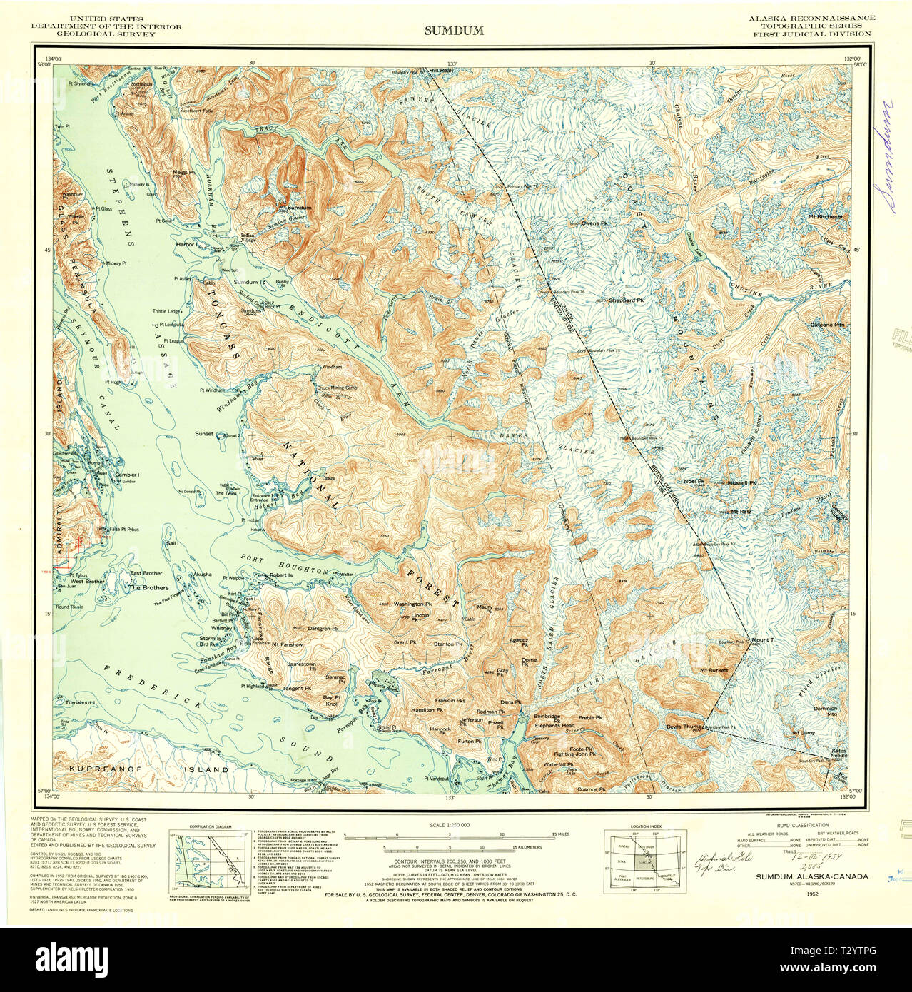 Alaska topographical map hi-res stock photography and images - Alamy