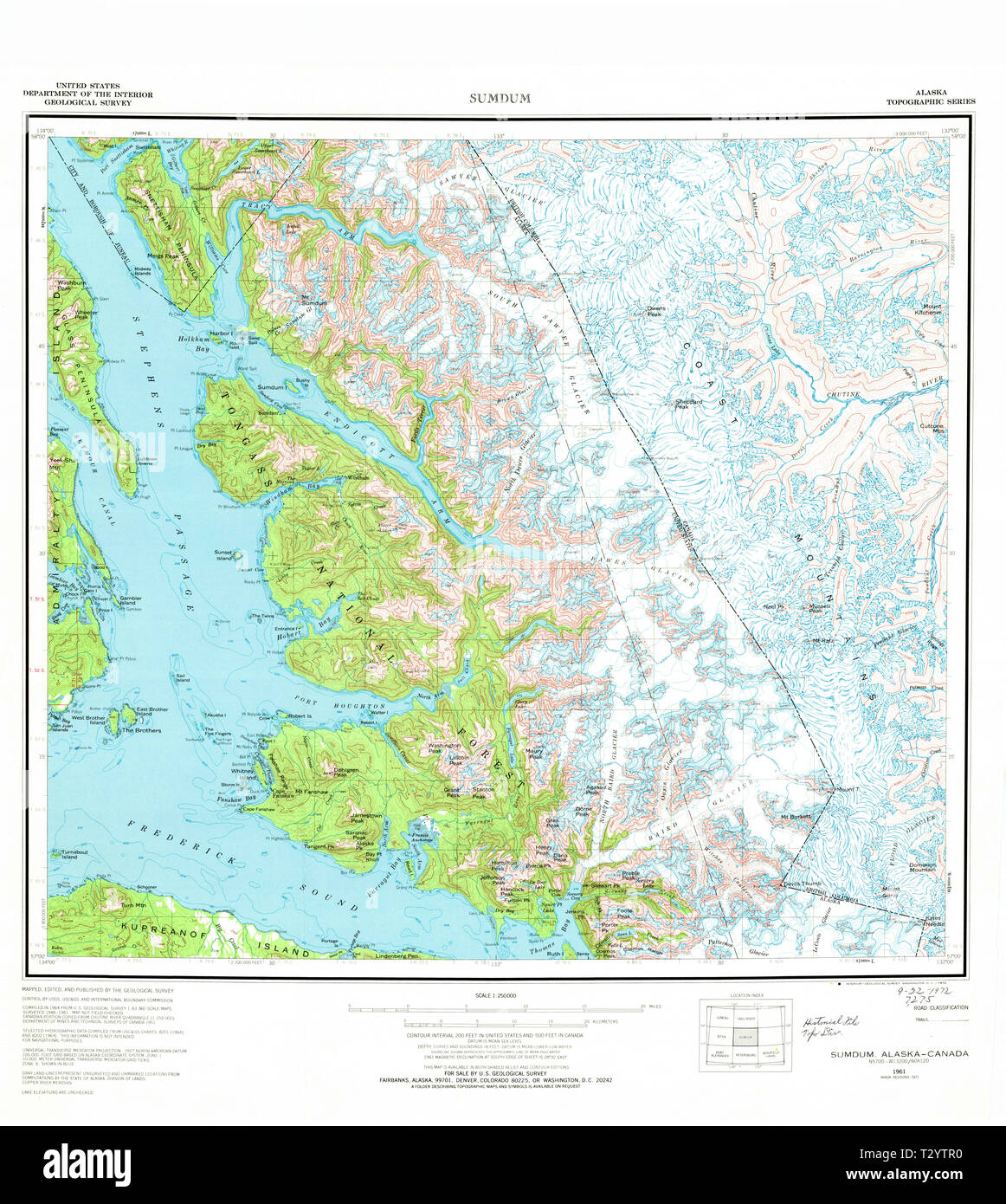 Alaska topographical map hi-res stock photography and images - Alamy
