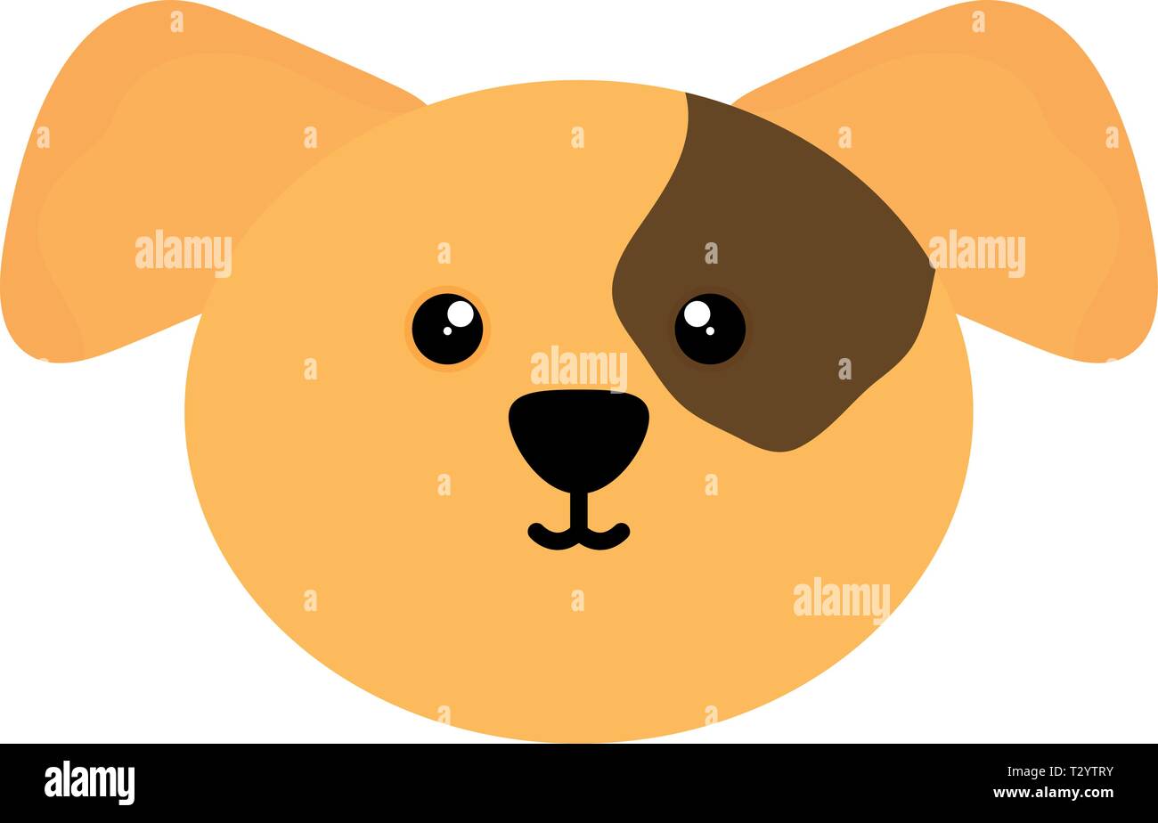 cute little dog head pet character vector illustration design Stock ...