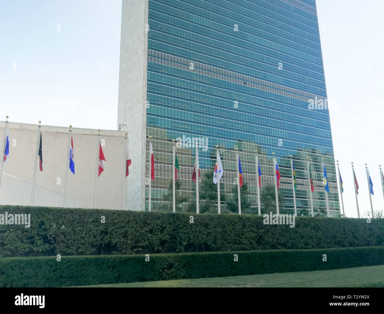 United nations headquarters flags hi-res stock photography and images ...