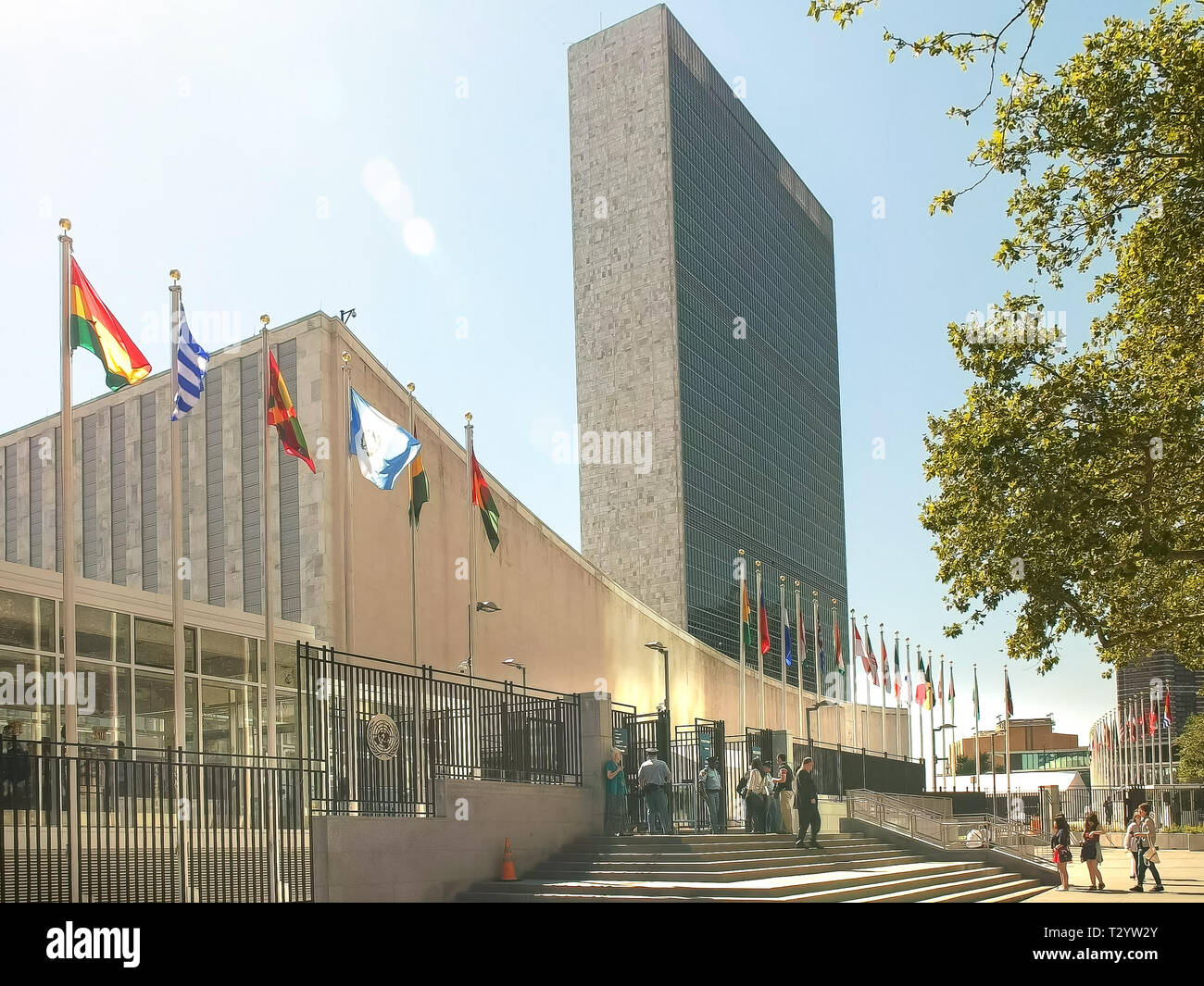 United nations headquarters flags hi-res stock photography and images ...