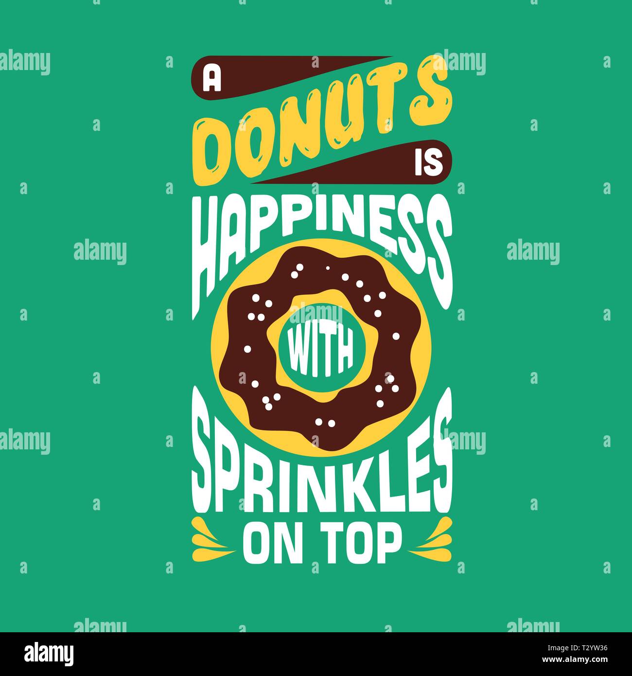 Donuts and happiness Stock Vector Images - Alamy