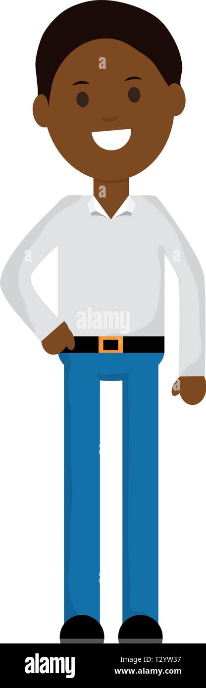 young black man avatar character vector illustration design Stock ...