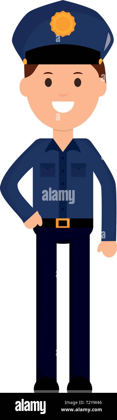 police officer avatar character vector illustration design Stock Vector ...