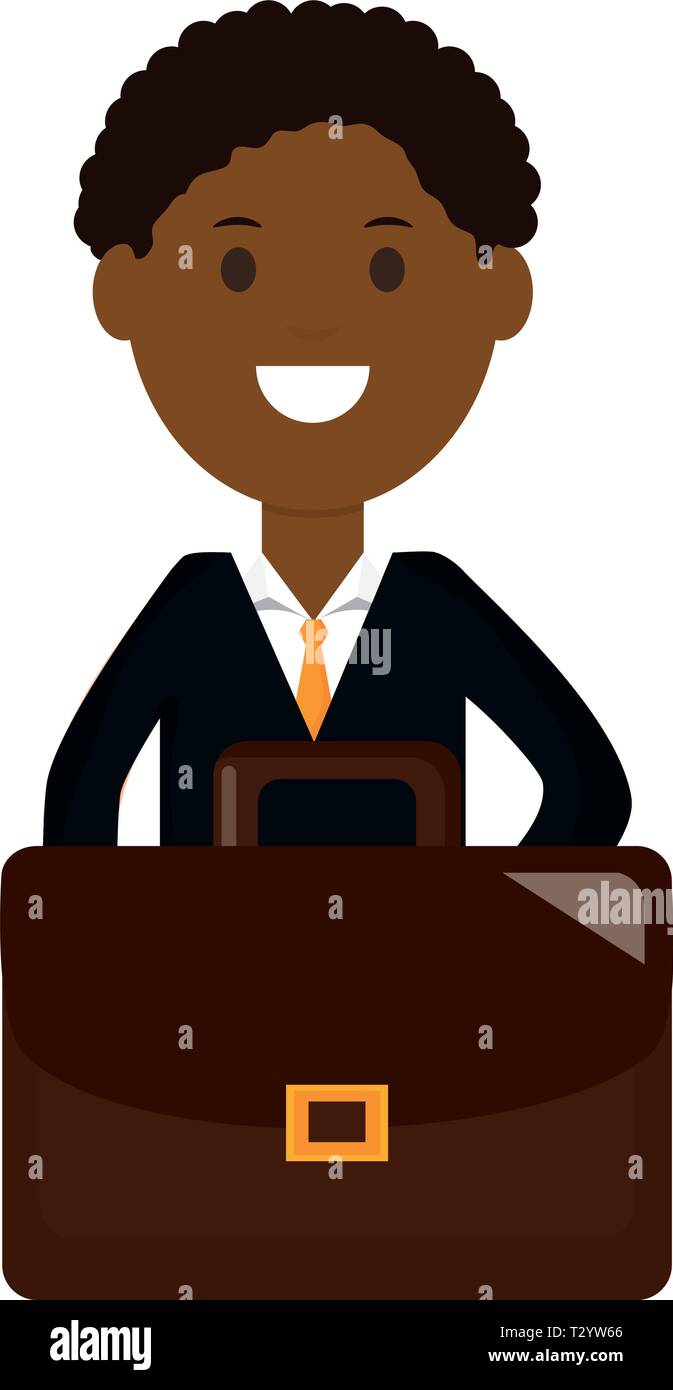 young black businessman avatar character vector illustration design ...