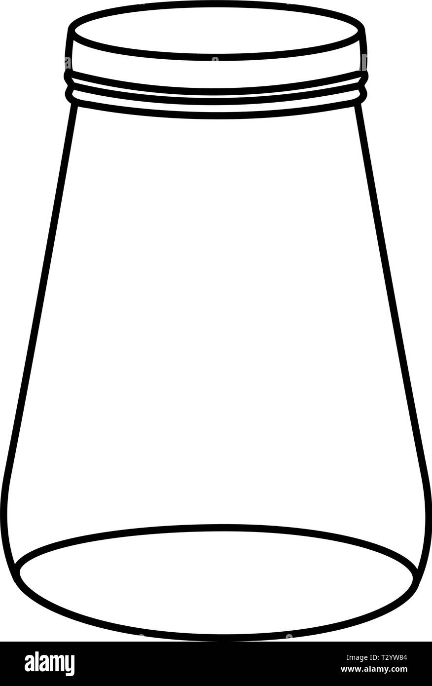 mason jar glass with lid vector illustration design Stock Vector Image ...