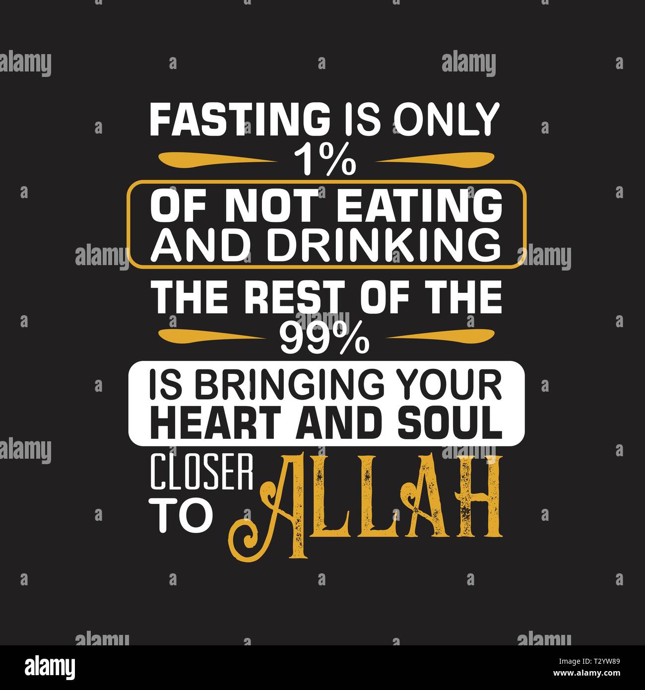 Ramadan Quote. Fasting is only of not eating and drinking Stock Vector ...