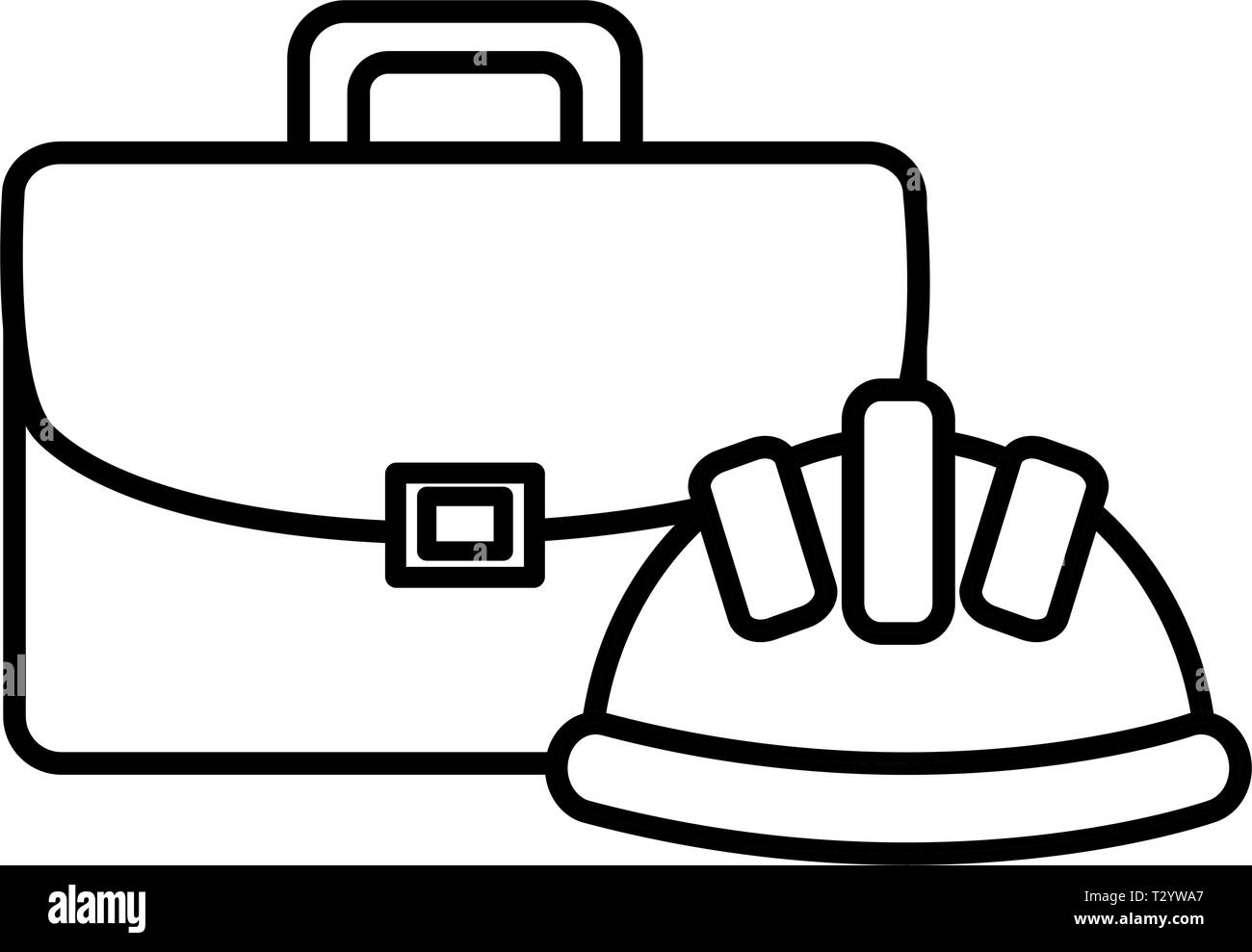 builder helmet with portfolio vector illustration design Stock Vector ...