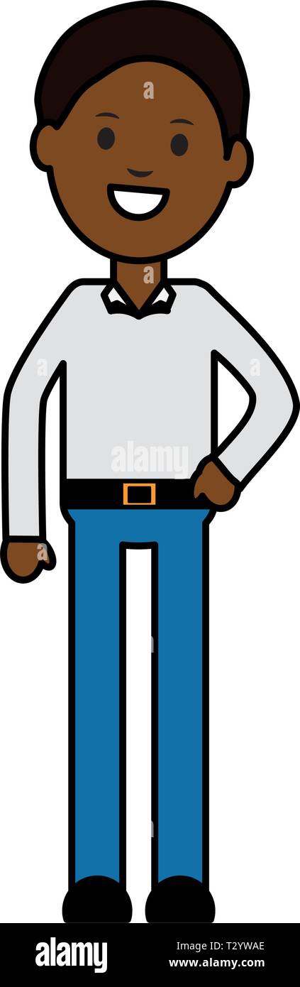 young black man avatar character vector illustration design Stock ...