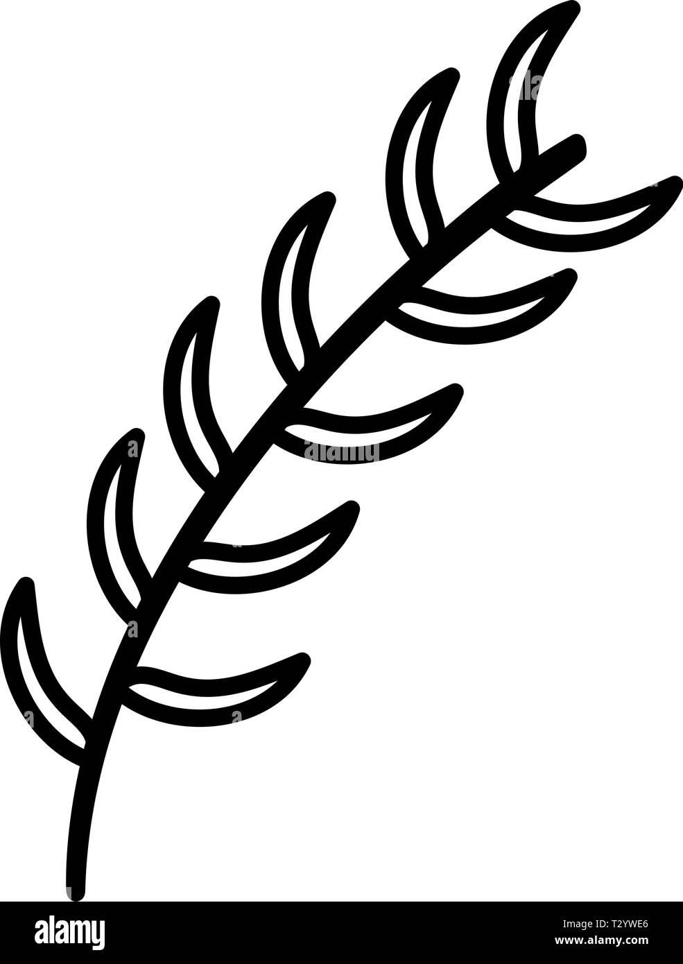 branch with leafs plant vector illustration design Stock Vector Image ...