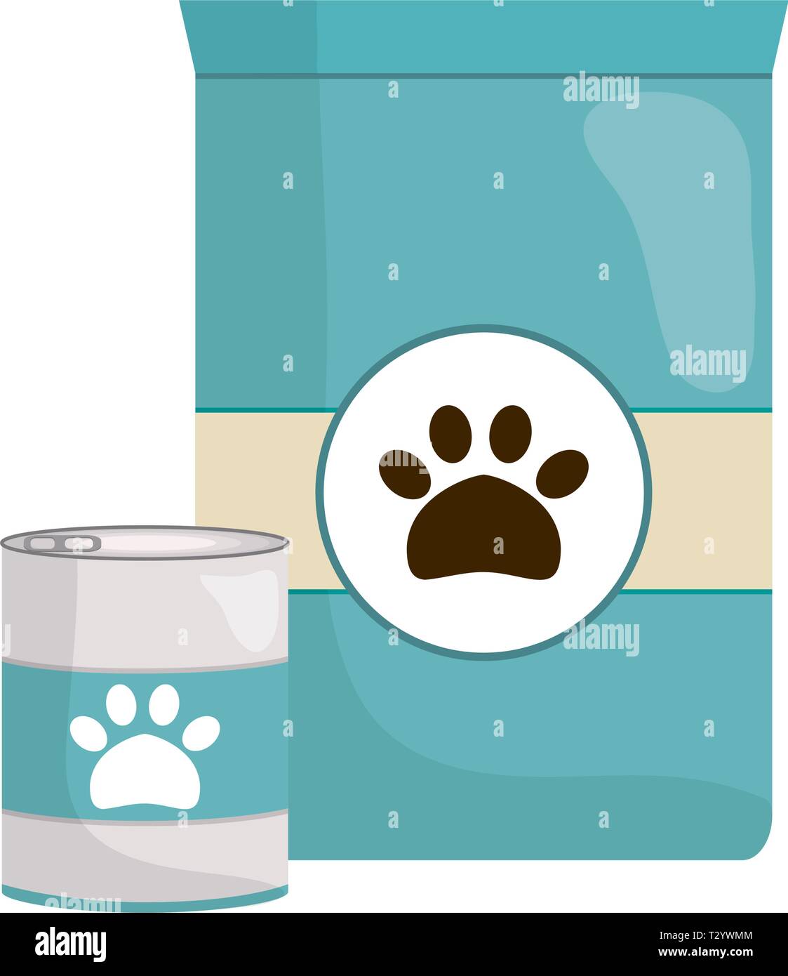 pet food bag and can vector illustration design Stock Vector Image ...